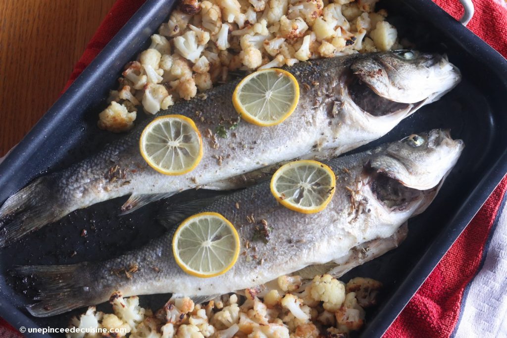 Bar rôti au four - Une pincée de cuisine