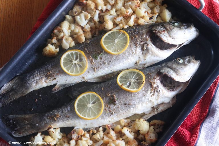 Bar rôti au four - Une pincée de cuisine